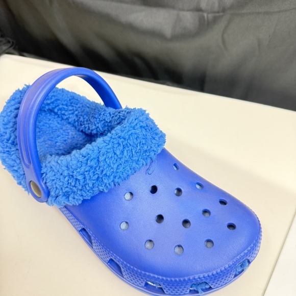 Shoes | Royal Blue Clogs With Fur Lining | Poshmark